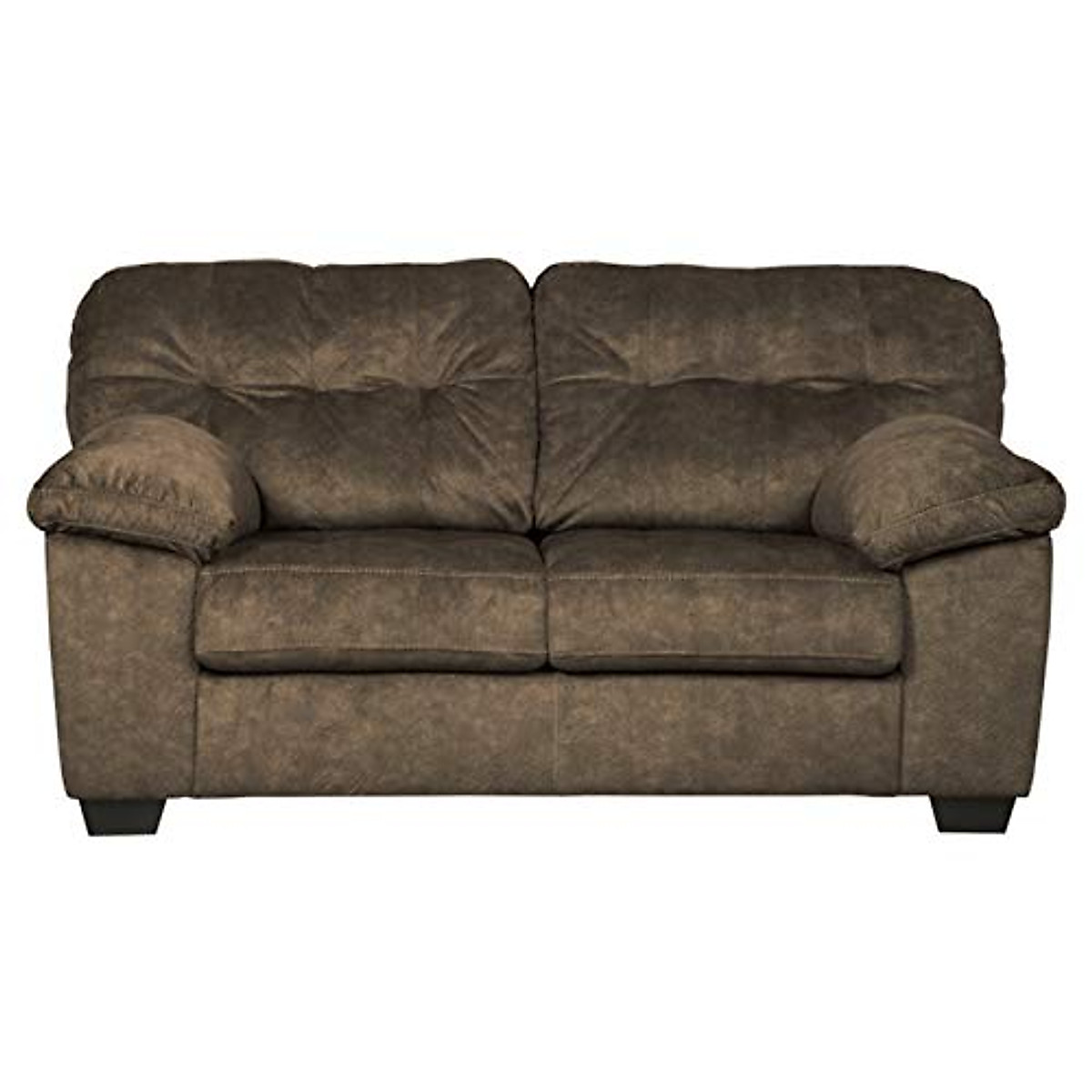 Signature Design by Ashley Accrington Plush Loveseat with Tufted Back, Brown