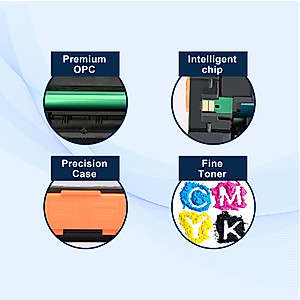 4-Pack Compatible HP 130A Black,Cyan, Magenta, Yellow Toner Cartridges Works with HP Color Laserjet Pro MFP M177fw,M176n Printer Ink