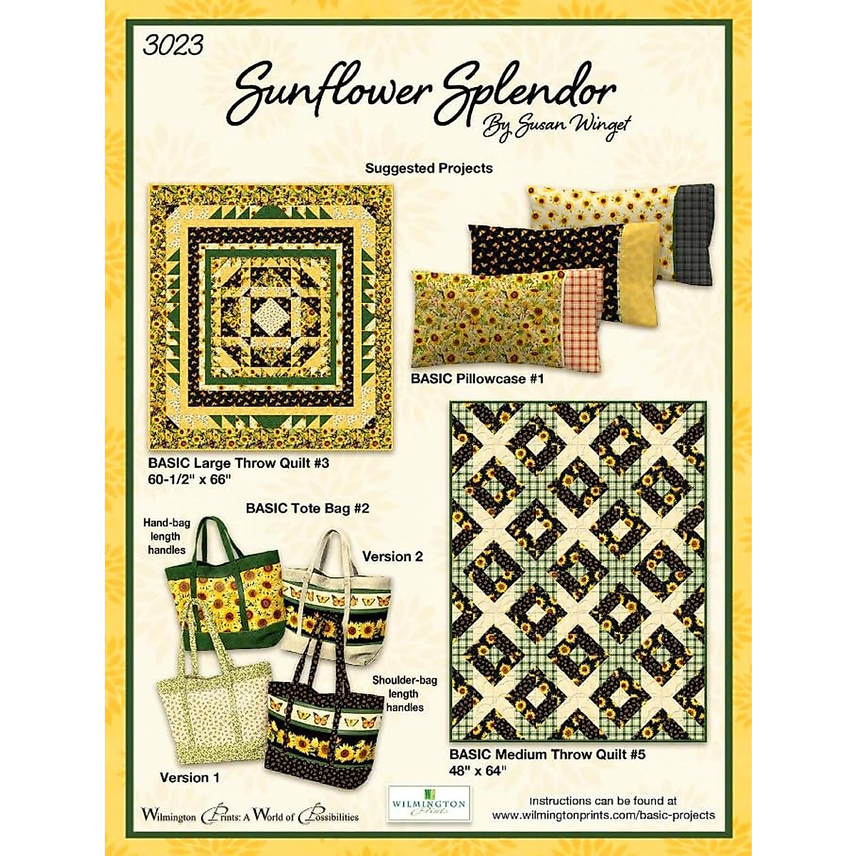 Wilmington Prints Sunflower Splendor 24-7/8" Sunflower and Goldfinch Panel Black, Fabric by The Panel