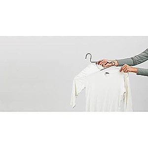 Brabantia Lightweight Black Aluminium Clothes Hangers (Set of 4) Extra Grip & Anti-Stretch Design