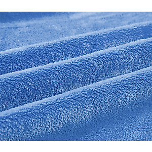 Cozy Fleece Microplush Super Soft Fitted Crib Sheets (Set of 2), Blue/White with Moon & Stars