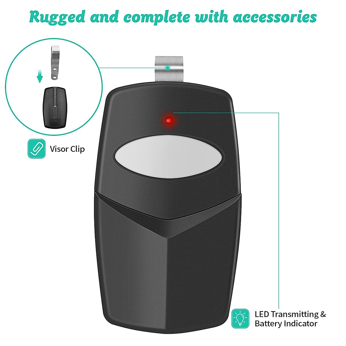 Garage Gate Door Opener Remote Transmitter,Replacement for Linear Multicode 3089 MCS308911,10 Dip Switch,Visor Clip,300mhz,2 Pack