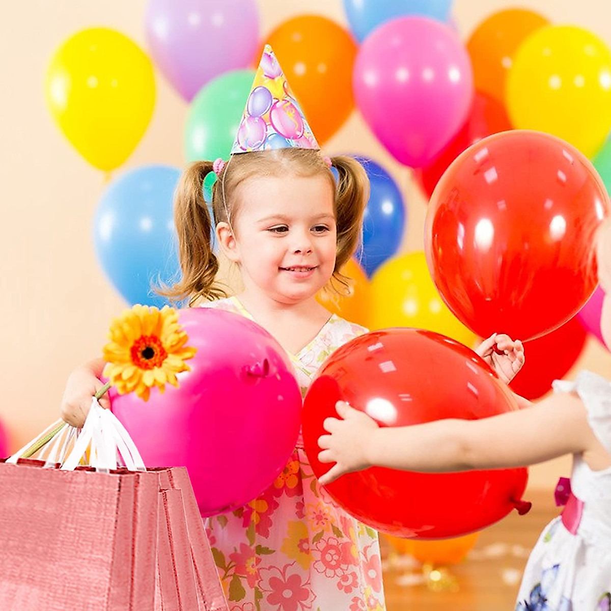 12 PCS Glossy Reusable Gift Bags, Non-Woven Fashionable Bag, Stylish Bags with Handle, Gift Bags for Women Groceries Wedding bridesmaid Birthday Party (Gold Rose)