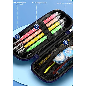 FEWOFJ 3D Space Shuttle Pencil Case for Kids Boys, Waterproof Pencil Box with Compartments Pen Pouch
