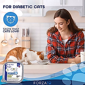 Forza10 Wet Diabetic Cat Food for Diabetic Support and Control, Fish Flavor Canned Cat Food Wet, for Adult Cats with Diabetes, 3.5 Ounce Cans, 32 Pack Case