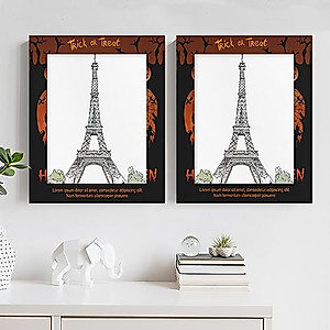 POFATO Happy Halloween Night Pumpkin Red Moon11x14 Picture Frame Wood Photo Frame for Tabletop Display Wall Mount Picture Frame Display 11 x 14 Inch Photo Wall Decor Home Gift Frames