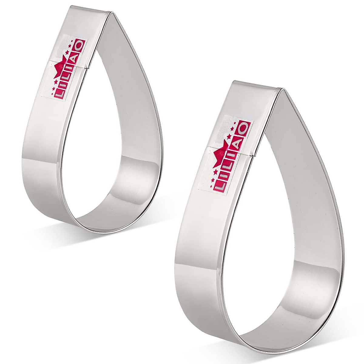 LILIAO Raindrops Cookie Cutter - 2 Different Sizes - L: 3.4 inches and S: 2.7 inches - Stainless Steel