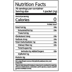 NutraSweet Natural Zero Calorie Stevia Sweetener-Natural Sugar Substitute, Sugar Like Taste, Diabetes-friendly, Keto-friendly - 70 count packets