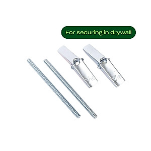 Character The Plant Hanging Kit with Toggle Bolts, Hooks, Screws, and Instructions for an Easy, Heavy Duty Ceiling Installation, White