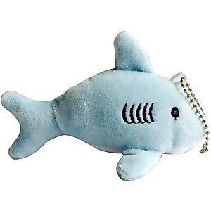 Rosojodg 1Pc Blue 12cm Cute Shark Plush Stuffed Hanging Doll Key Chain Pendant Bag Decor Plush Figure Toys
