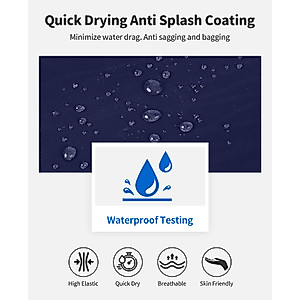 beautyin Womens One Piece Swimsuits Athletic Boyleg Bathing Suit Sports Training Boyshort Swimming Costume Blue/Navy