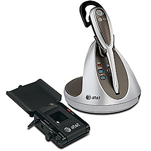 AT&T TL7912 DECT 6.0 Cordless Headset with Softphone Call Manager and Handset Lifter, Silver, Silver/gold
