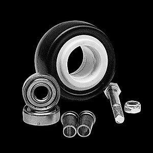 OUSIKA Heavy Castor Wheels-Set of 4 Swivel Caster Wheel,Furniture Castors-Polyurethane,Black,Heavy Duty 360° Top Plates,Double Bearings,Wear-Resistant,528lb Max Capacity,for Coffee Table,Cabinet (2.5i