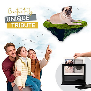 NIMBIO Dog Urns for Ashes, Pet Urn, Cat Pet Urn with Photo Frame and Paw Print Kit Sturdy Space 11.6 x 5.9 x 9.8 in | Premium Pine Wood Pet Urns | Two Bags for Ashes + Plaque for ID