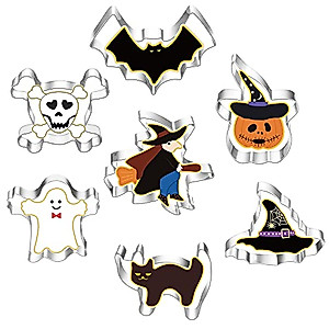 ANMEISH Cookie Cutters Set, 80-Piece — Holiday, Alphabet, Numbers and Everyday Shapes Metal Cookie Cutters, Including Christmas, Fall Thanksgiving, Halloween, Easter (80)