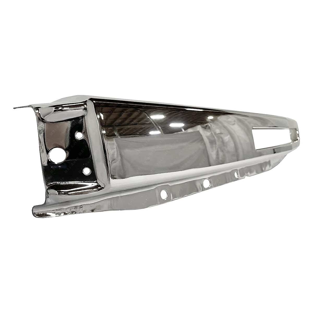 MBI AUTO - Chrome, Steel Front Bumper Impact Face Bar Compatible with 2007 2008 2009 2010 2011 2012 2013 Chevy Silverado 1500 Pickup 07-13, GM1002831