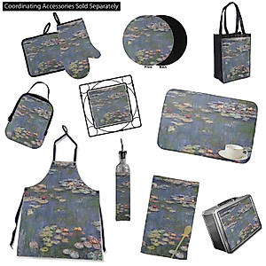 Water Lilies by Claude Monet Rectangular Glass Cutting Board - Medium - 11"x8"