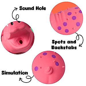 POPLAY Squeaky Latex Grunting Pig, Pink Pig Dog Toy Rubber Squeeze Gift Squeaky Pig for Dog Chew Toy