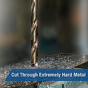 Century Drill & Tool 26529 Pro Grade Cobalt Drill Set, 29 Piece, Made in The USA, for Stainless Steel and Hard Metal