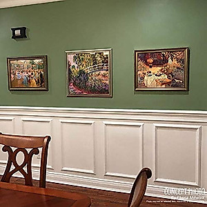 Ekena Millwork PNL16X24AS-01-CASE-2 Ashford Molded Classic Wainscot Wall Panel, 16"W x 24"H x 1/2"P, Factory Primed White, 2 Count