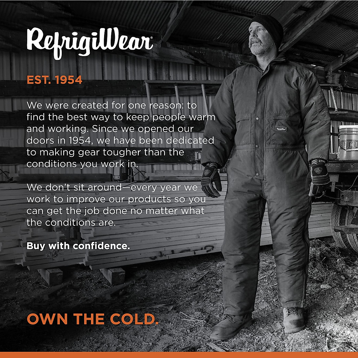 RefrigiWear ChillBreaker Insulated Coveralls, 0 F Comfort Rating, (Navy), (Large)