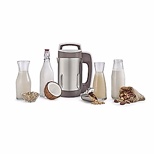 Vegan Revolution Vegan Milk Machine | Make Vegan Milk From Nuts, Grains, or Seeds Like Almonds, Soy, Coconuts, Rice, Oats, and More | Includes Recipe Guide & Stainless Steel Blades | Nut Milk Makers