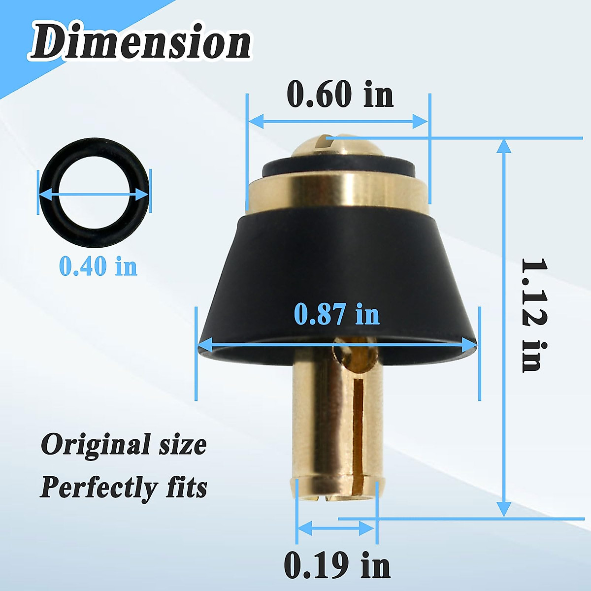 Ebrmeiwo PK2016 420 Series Springless Check Assembly, CHK Valve, Replacement Part for Frost-Proof Wall Hydrant Stem Assembly