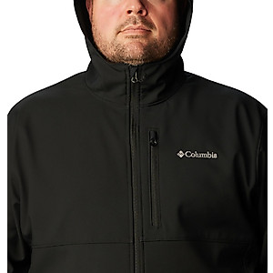 Columbia Men's Ascender Hooded Softshell Jacket, Black, Medium