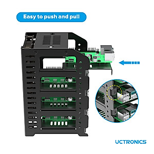 UCTRONICS for Raspberry Pi Cluster, Metal Rack Case with Protection Shield, 4 Removable Layers and 2 Cooling Fans, Support Raspberry Pi 4B, 3B+/3B and Other B Models, Optional 2.5" SSD Mounting Plate