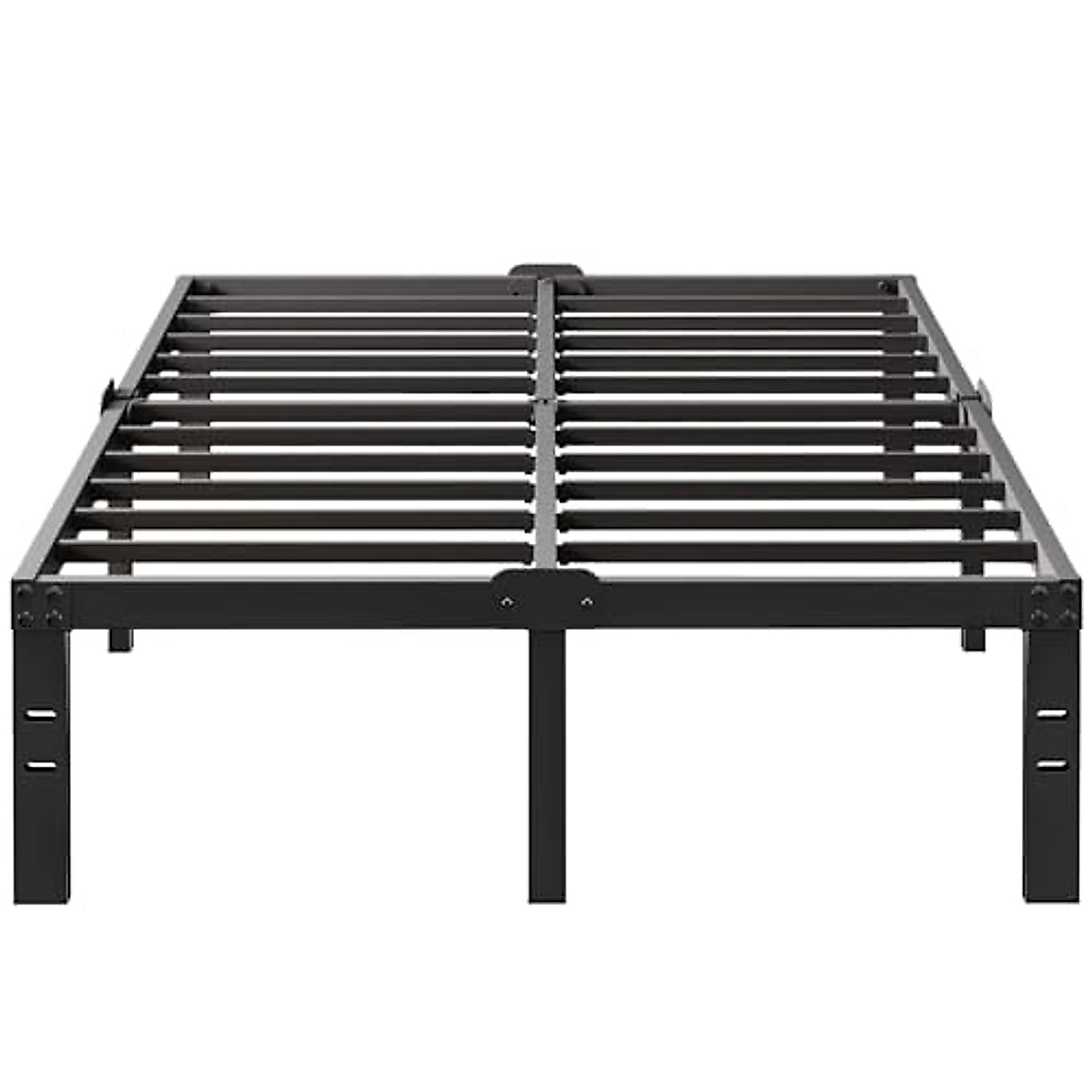 LIJQCI 16 Inch California King Bed Frame 3000 lbs Heavy Duty Metal Platform Bed Frames Large Under Bed Storage Space Mattress Foundation No Box Spring Needed, Noise Free, Black