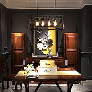 LED Dimmable Edison Light Bulbs 4W, 2200K-2400K Warm White (Amber Glass) ST64, E26 Base Pack of 6