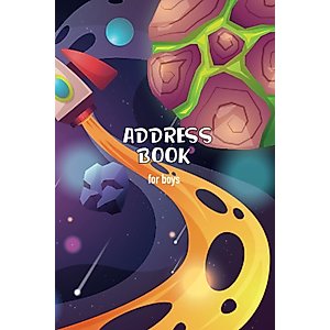 Address Book: Kids Alphabetical Address Log Book for Boys | Contacts Address Book 6”x 9”, Address Journal, Contacts Notebook, Address and Phone Book Logbook Diary