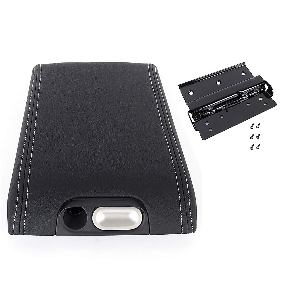 KARPAL Center Console Arm Rest Lid Cover Compatible With 2009-2014 Ford F-150 Black