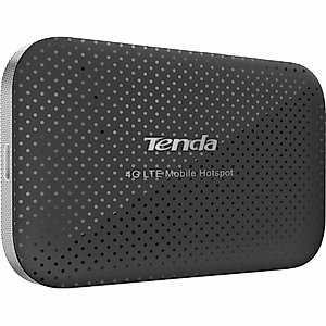 Tenda 4G Mobile Hotspot, 4G LTE Cat4 150Mbps MiFi Device, 4G Router, Support USB Interface Charging|2100 MAh Battery, No Configuration Required (4G185), Black