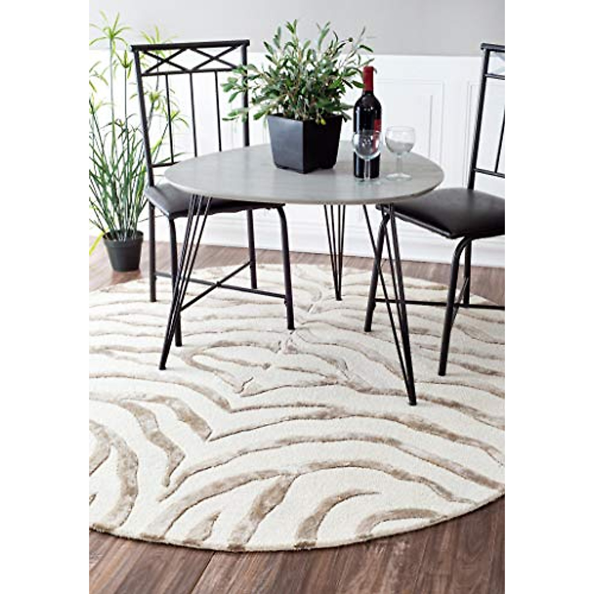 nuLOOM Hand Tufted Plush Zebra Accent Rug, 3x5, Gray