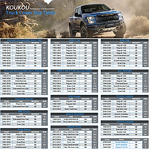 KouKou Truck Cover Waterproof All Weather, 6 Layers Full Pickup Cover, Universal Fit for Chevy C10, Ford F100, RAM 1500, Sierra 1500, Silverado 1500 Regular Cab Single Cab Truck. (up to 210 inches)