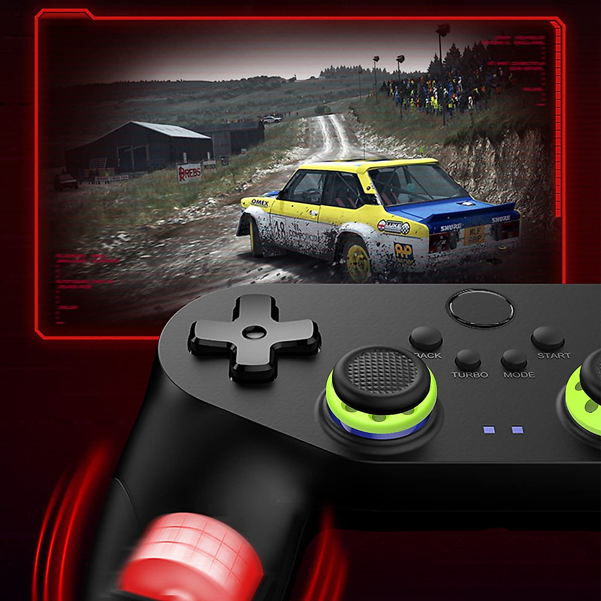 Murciful Precision Rings Aim Assist Motion Control for PlayStation 4 (PS4),Playstation5(PS5),Xbox One,Xbox Series X,Switch Pro,Razer Wolverine V2 Controller Rings(9pcs3Colors)