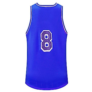UJoowalk Men's Basketball Jersey Sports Shirt Sports Jersey Blue