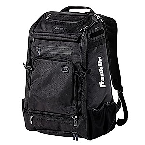 Franklin Sports Baseball + Softball Bag - MLB Traveler Elite Sport Equipment Backpack - Adult Bat Bag - Fits Cleats, Bats + Helmet - Black