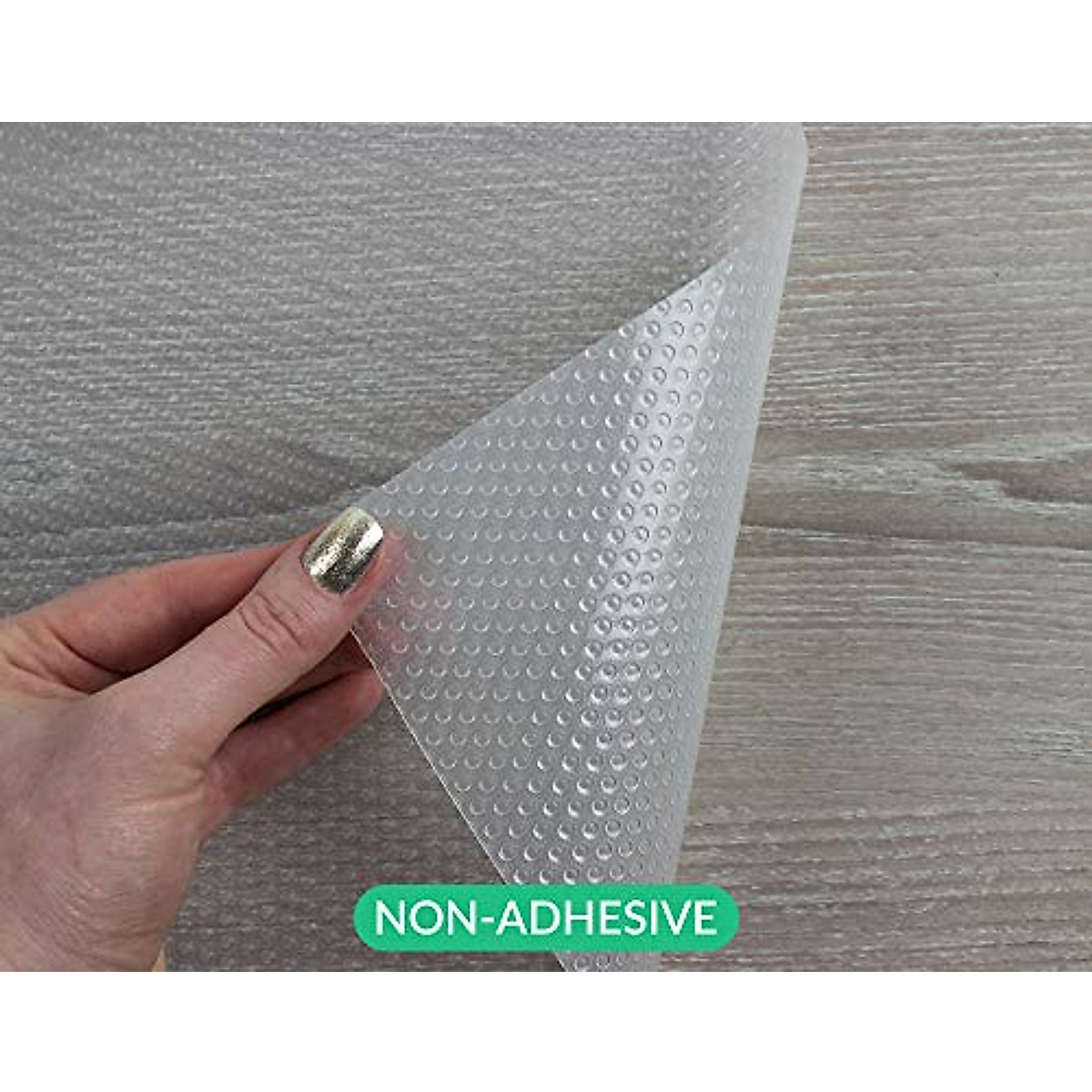 N/A HomePro Shelf Liner 17.5 Inch x 20 FT, EVA Waterproof Non-Slip Kitchen Liner, Cabinet Liner, Drawer Mat for Kitchen Cabinets, Storage, Shelves, Shoe Rack, Washable Refrigerator Mat