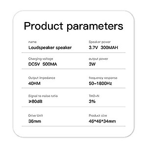 EAVO Mini Portable Speakers, 3W 36mm Microphone Speaker Line-in Speaker with 3.5mm Aux Audio Jack and Plug in Clear Bass Micro for Smart Phone, pad, Tablet, Laptop, Computer.