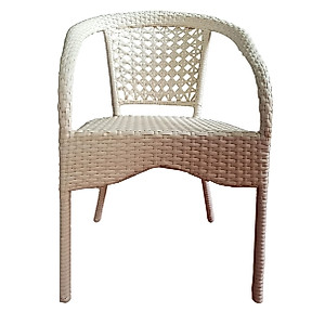 Kid Zone Urban Craft™ D-8 Outdoor Furniture Garden Patio Seating Set 4+1 (4 Chairs, 1 Table Set) Balcony Furniture Coffee Table Set (White) Black 3 Extra Large