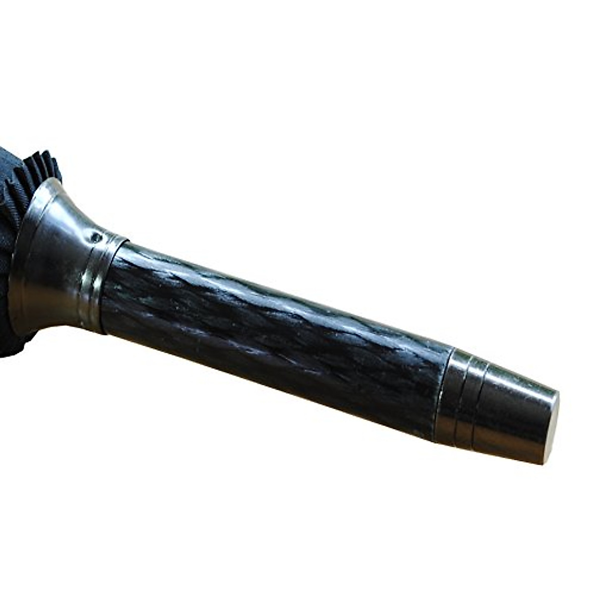 COLLAR AND CUFFS LONDON - Windproof EXTRA STRONG - StormDefender City Umbrella - Vented Double Canopy - Auto - Reinforced Frame with Fiberglass - Solid Wood Hook Handle - Black