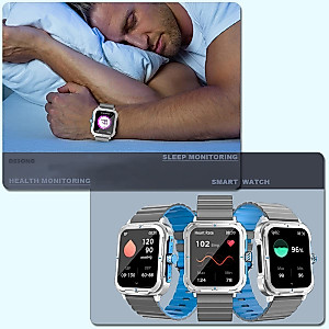 Desong Smart Watch(Call Receive/Dial), Fitness Tracker with Heart Rate/Sleep Monitor,1.83'' Full Touch Screen Smartwatch Compatible Android and iOS Phones,2022 Smartwatches for Men Women