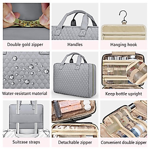 urophylla Detachable Travel Toiletry Bag for Women - Large Toiletry Bags for Traveling Women - Hanging Makeup Cosmetic Bag, Organizer for Travel Accessories Cruise Essential - Travel Size Toiletries