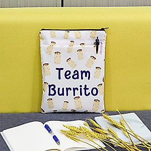 Zuo Bao Burrito Lover Book Pough Funny Trendy Foodie Gifts Team Burrito Book Sleeve Mexican Burrito Gift For Burrito Lovers（Team Burrito）