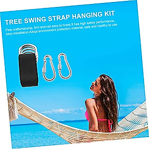 Toddmomy 1 Set Children's Swing Chair Baby Sets Kids Suit Swing for Kids Tree Swing Kit Swing Set Hanging Kit Outdoor Swing for Kids Rope for Hammock Tree Swing Hanging Kit Strap Black Tie