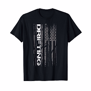 American Flag Car Racing Drifting T-Shirt