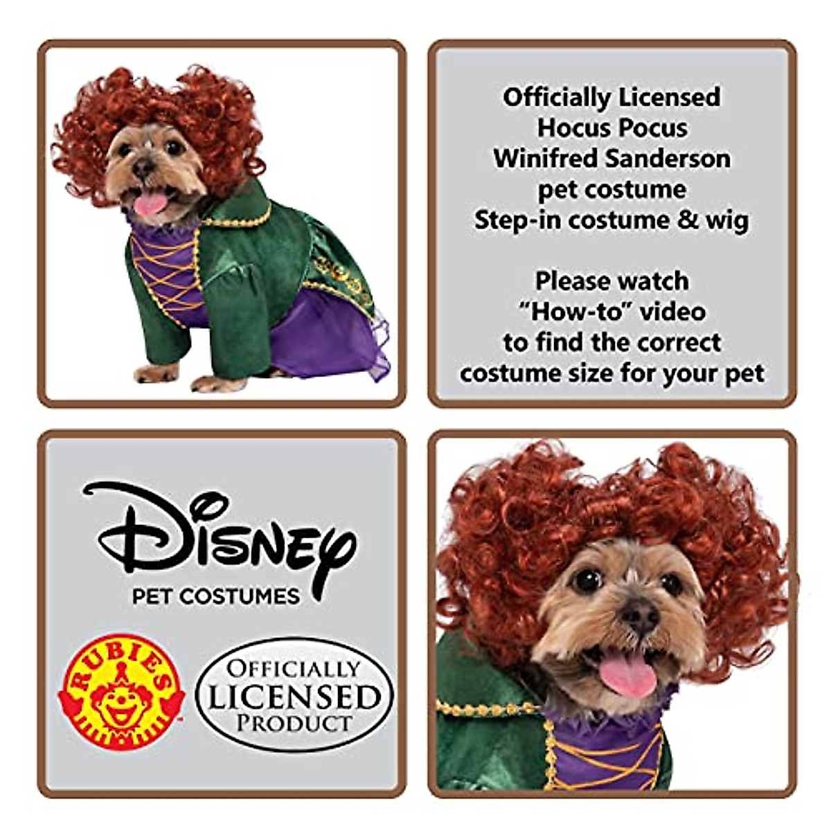 Rubie's Disney Hocus Pocus Winifred Sanderson Pet Costume, Large