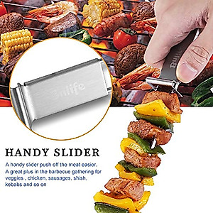 Bnlife Barbecue Skewers Stainless Steel for Grill Outings Cooking Tools，8-Pack set 13" BBQ Shish Kabob Skewer Sticks